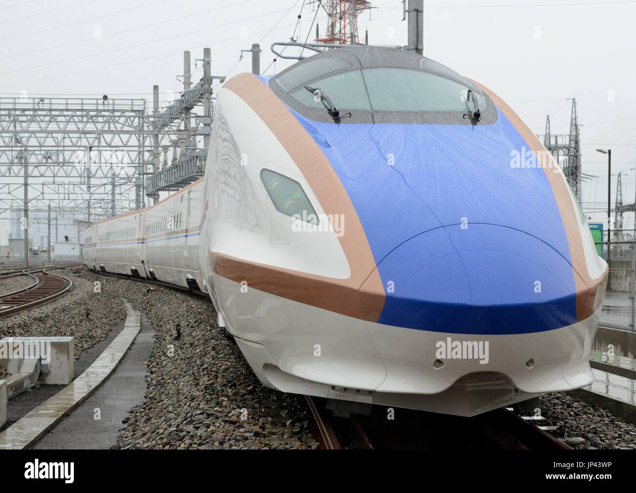 KANAZAWA, Japan - The W7 series new high-speed train for the Hokuriku ...