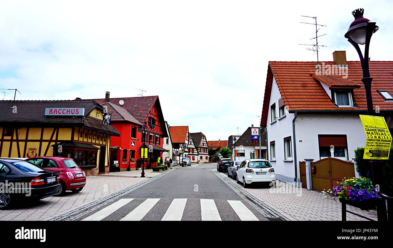 Business buildings in downtown Beinheim, France Stock Photo - Alamy