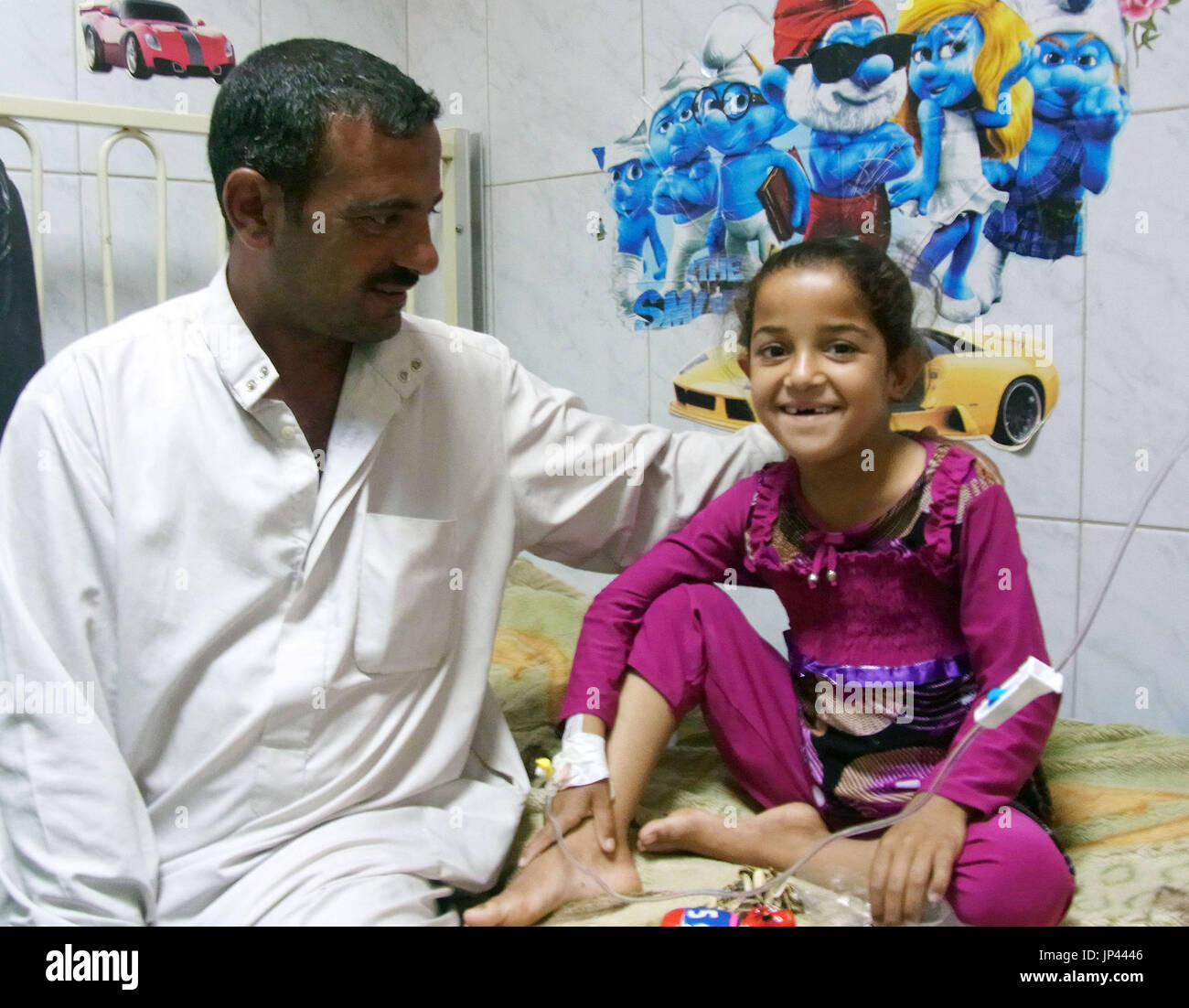 ARBIL, Iraq - A girl is treated at a hospital in Arbil in northern Iraq's Kurdistan autonomous ...