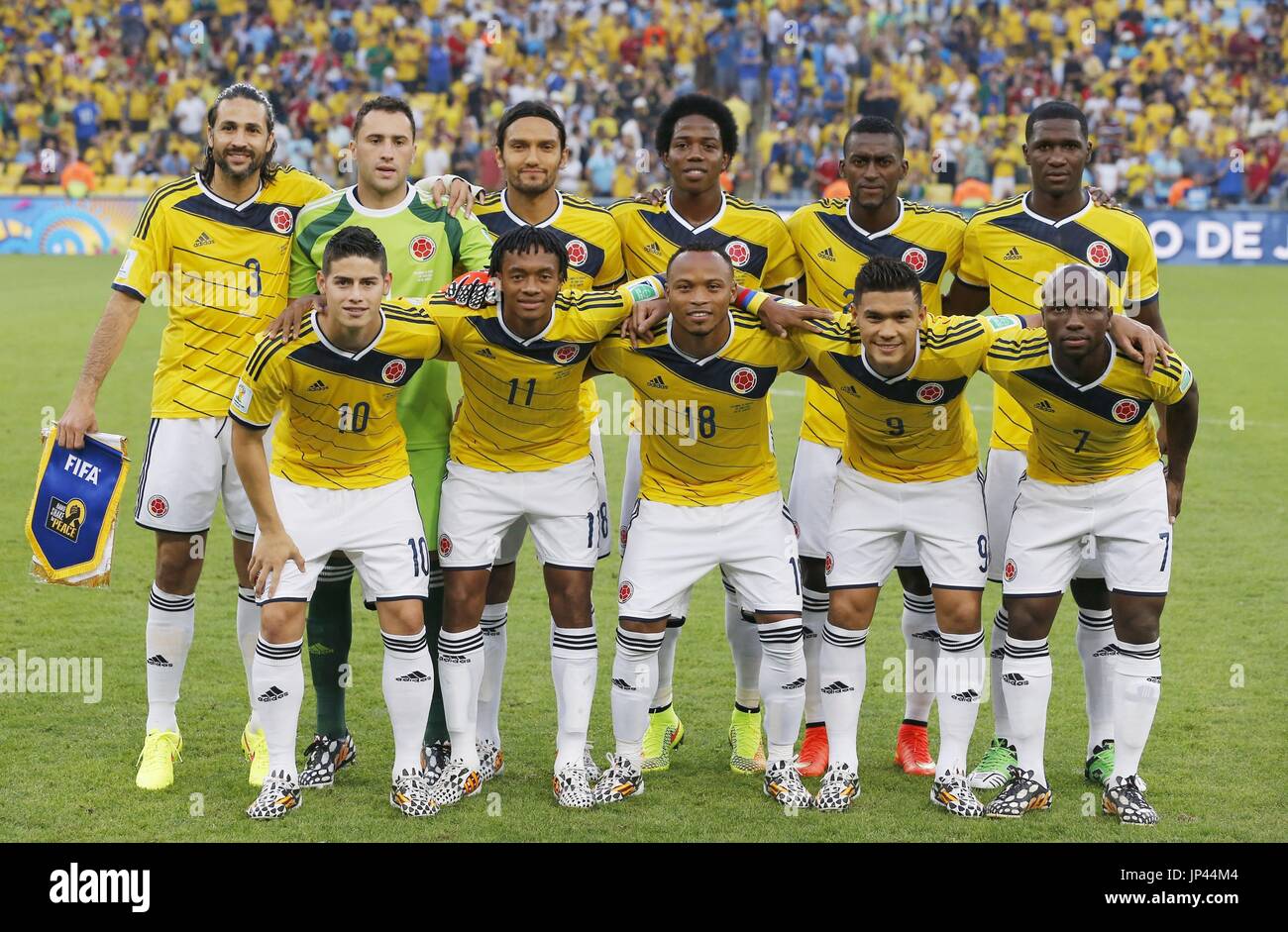 RIO DE JANEIRO, Brazil - Colombia players pose for photos ahead of a ...