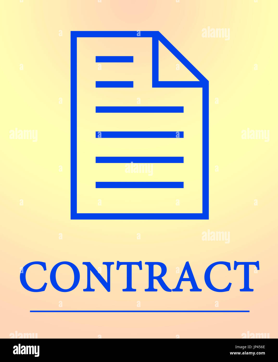 Illustrated symbol of contract document Stock Photo - Alamy