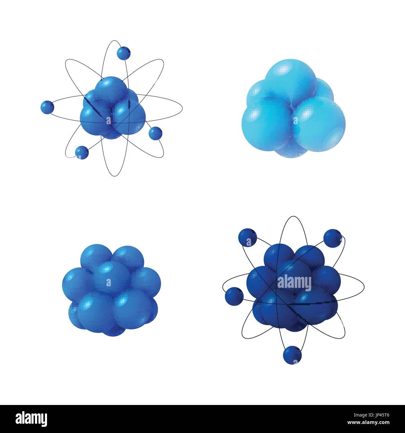 3d abstract atom structure Stock Vector Image & Art - Alamy