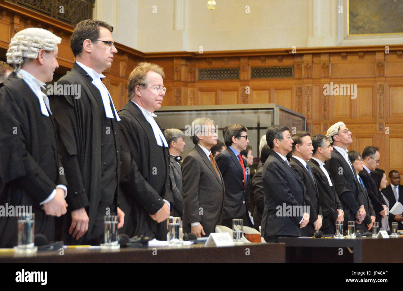 THE HAGUE, Netherlands - Photo taken March 31, 2014, shows a courtroom ...