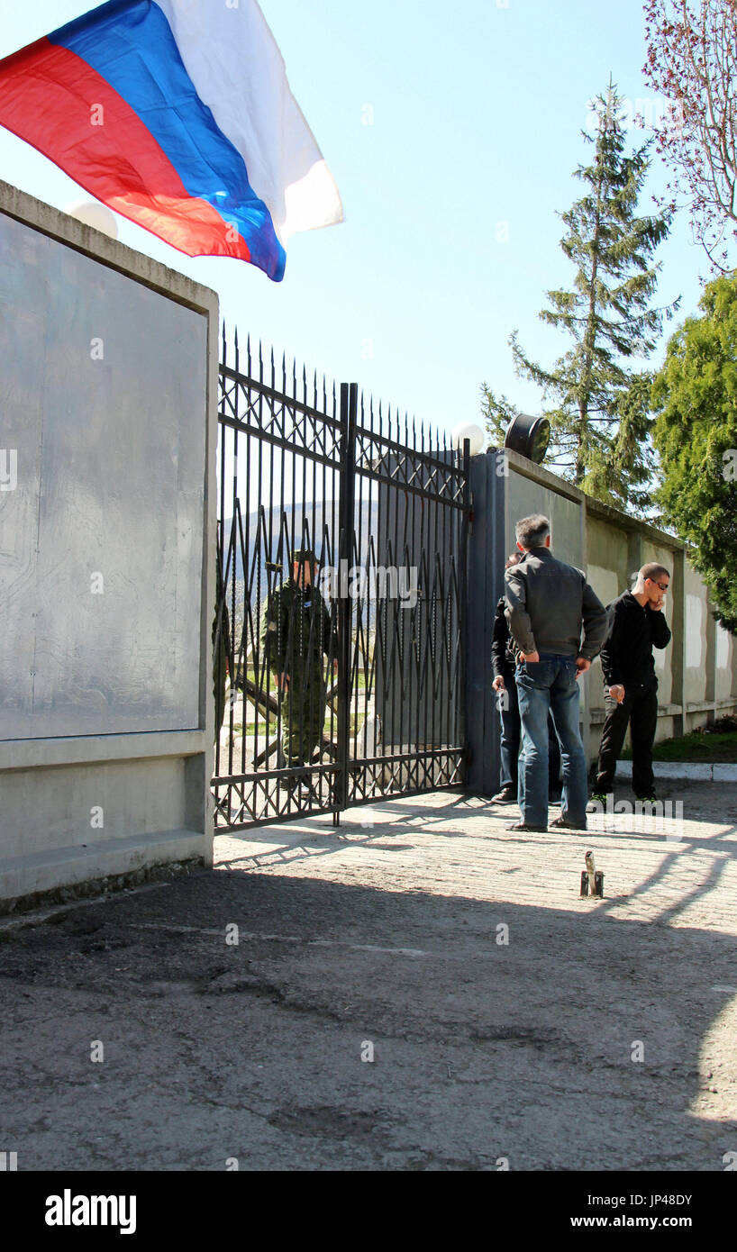 MOSCOW, Russia - At the largest Ukrainian naval base on the Crimean ...