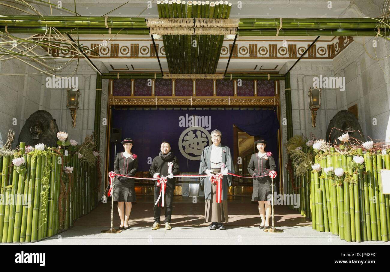 TOKYO, Japan - A ribbon-cutting ceremony is held at Mitsukoshi ...