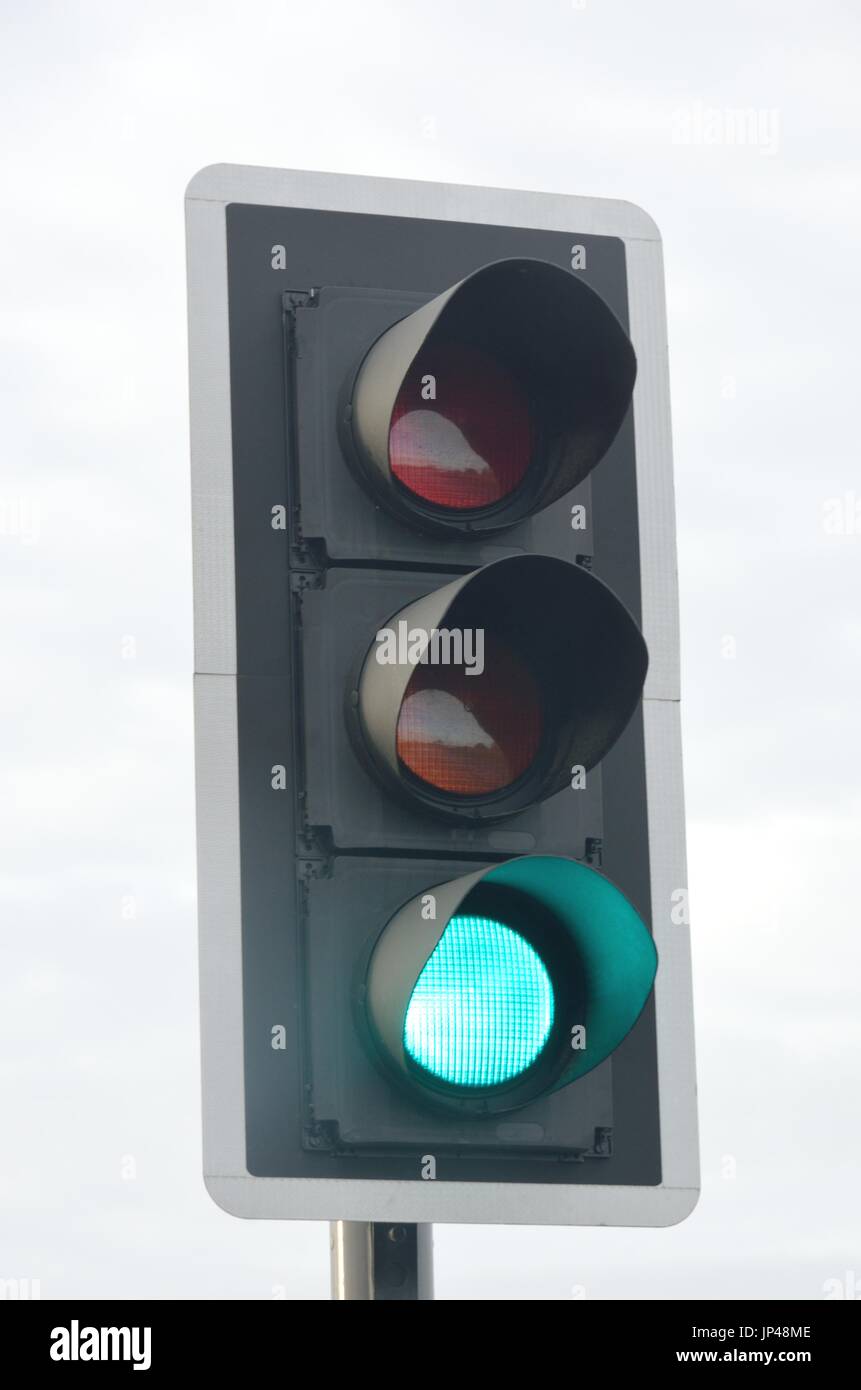 Traffic Light signal at green Stock Photo - Alamy
