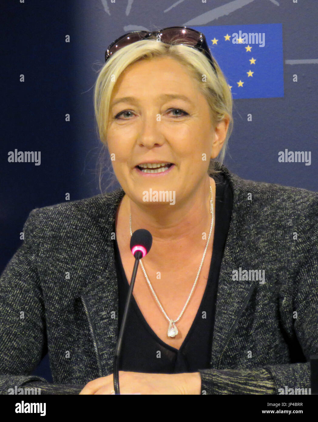 BRUSSELS, Belgium - Marine Le Pen, president of the Front National, a ...