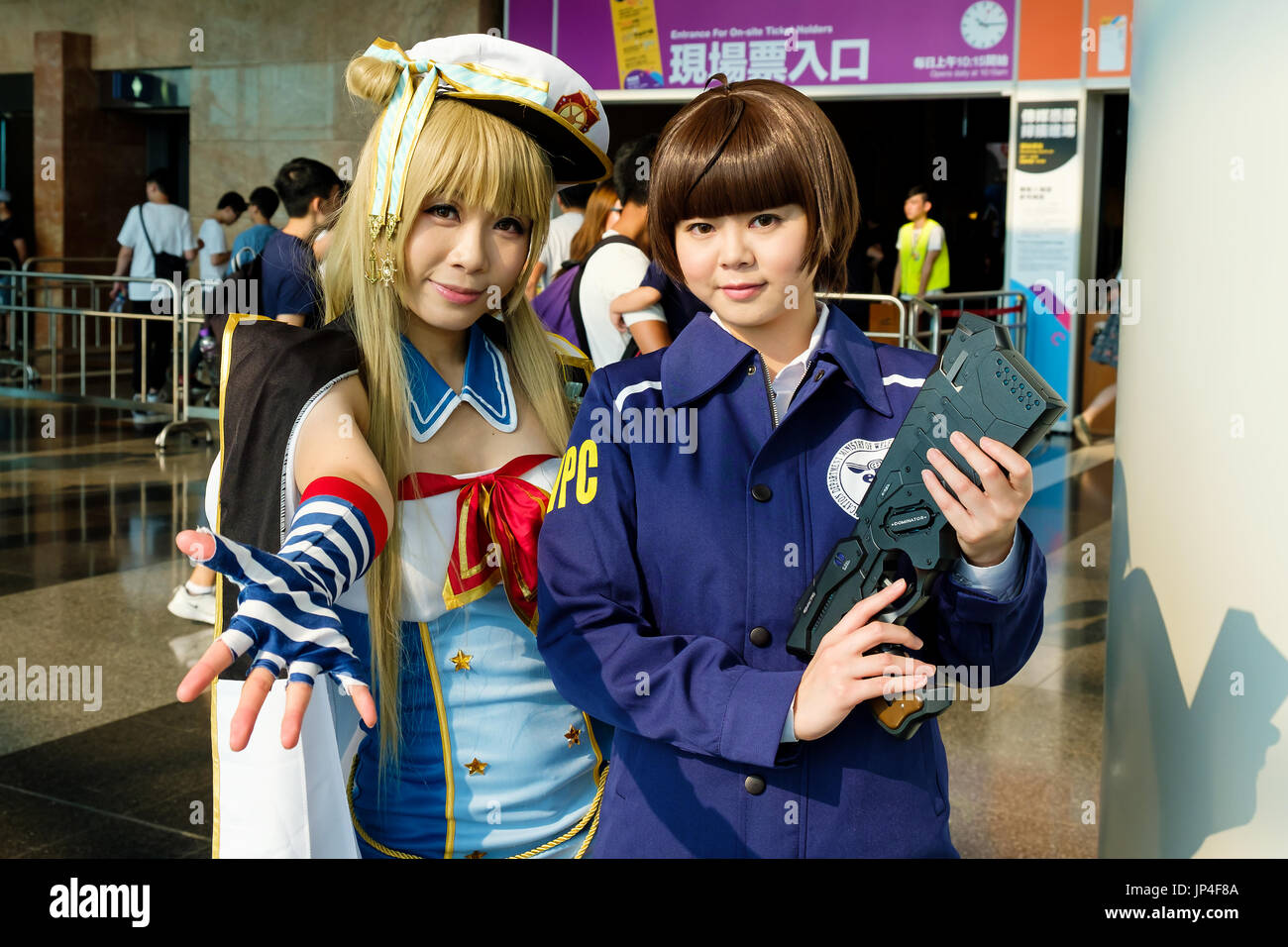 Hong Kong - July 29, 2017: Participants dress in Cosplay costumes ...
