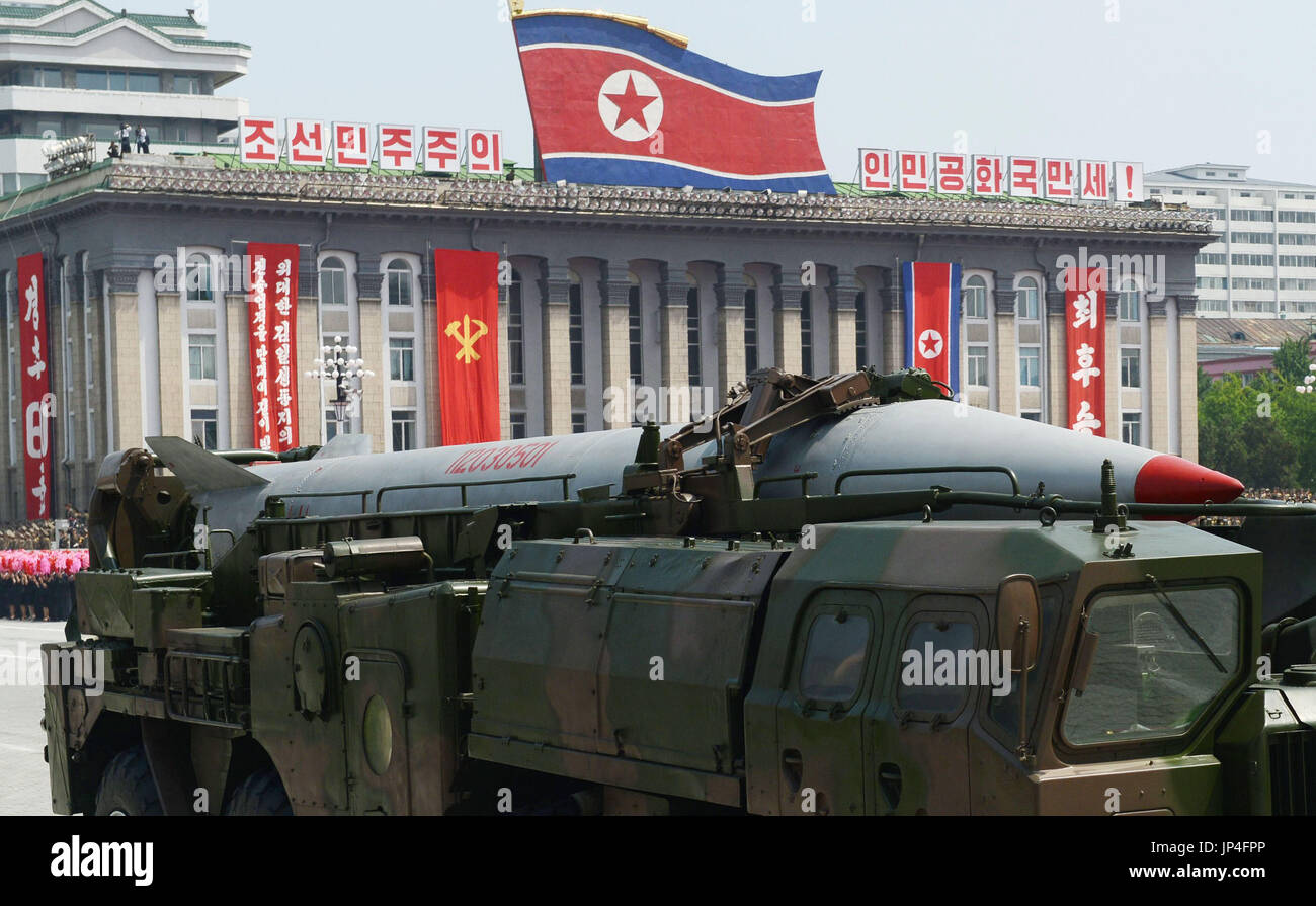 TOKYO, Japan - North Korea's short-range Scud missile is shown during a ...