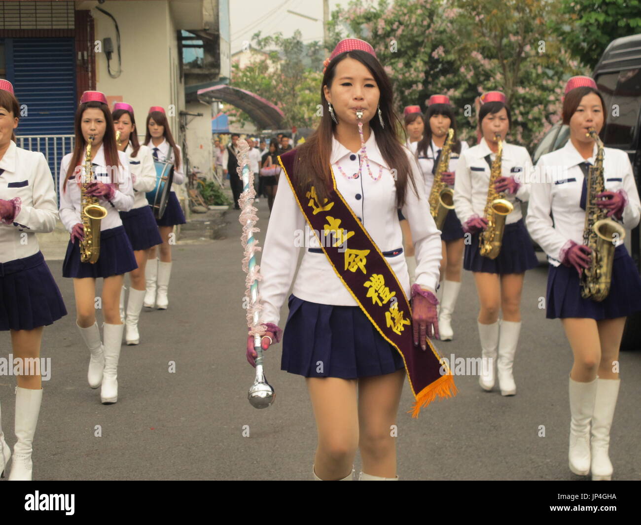 TAIPEI, Taiwan - The Hsiu-chuan Girls Marching Band performs at a ...