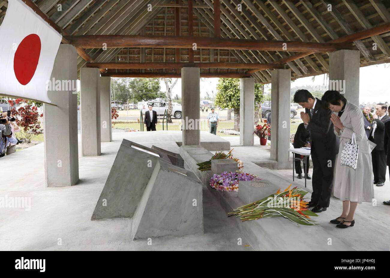 WEWAK, Papua New Guinea - Japanese Prime Minister Shinzo Abe and his ...