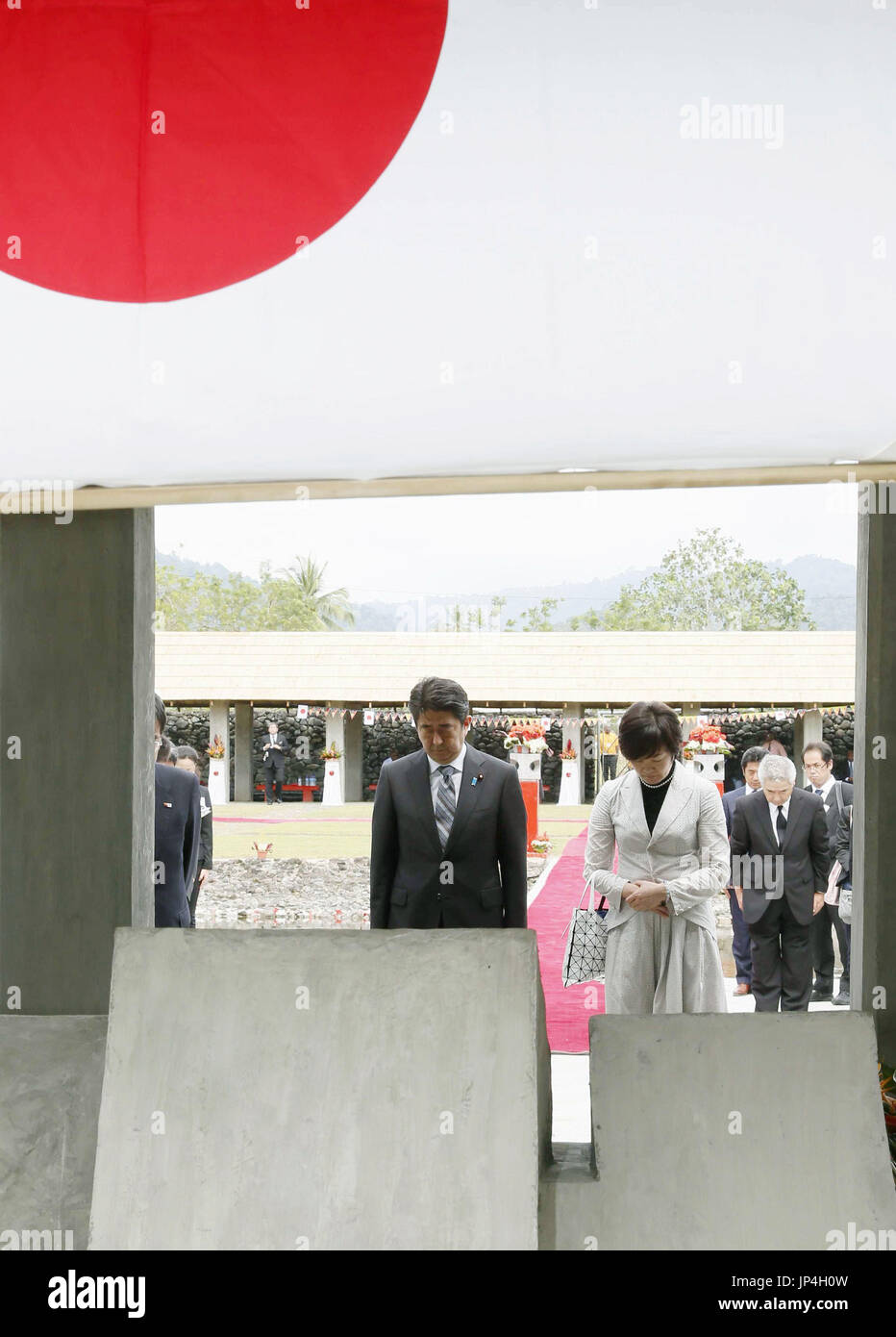 WEWAK, Papua New Guinea - Japanese Prime Minister Shinzo Abe and his ...