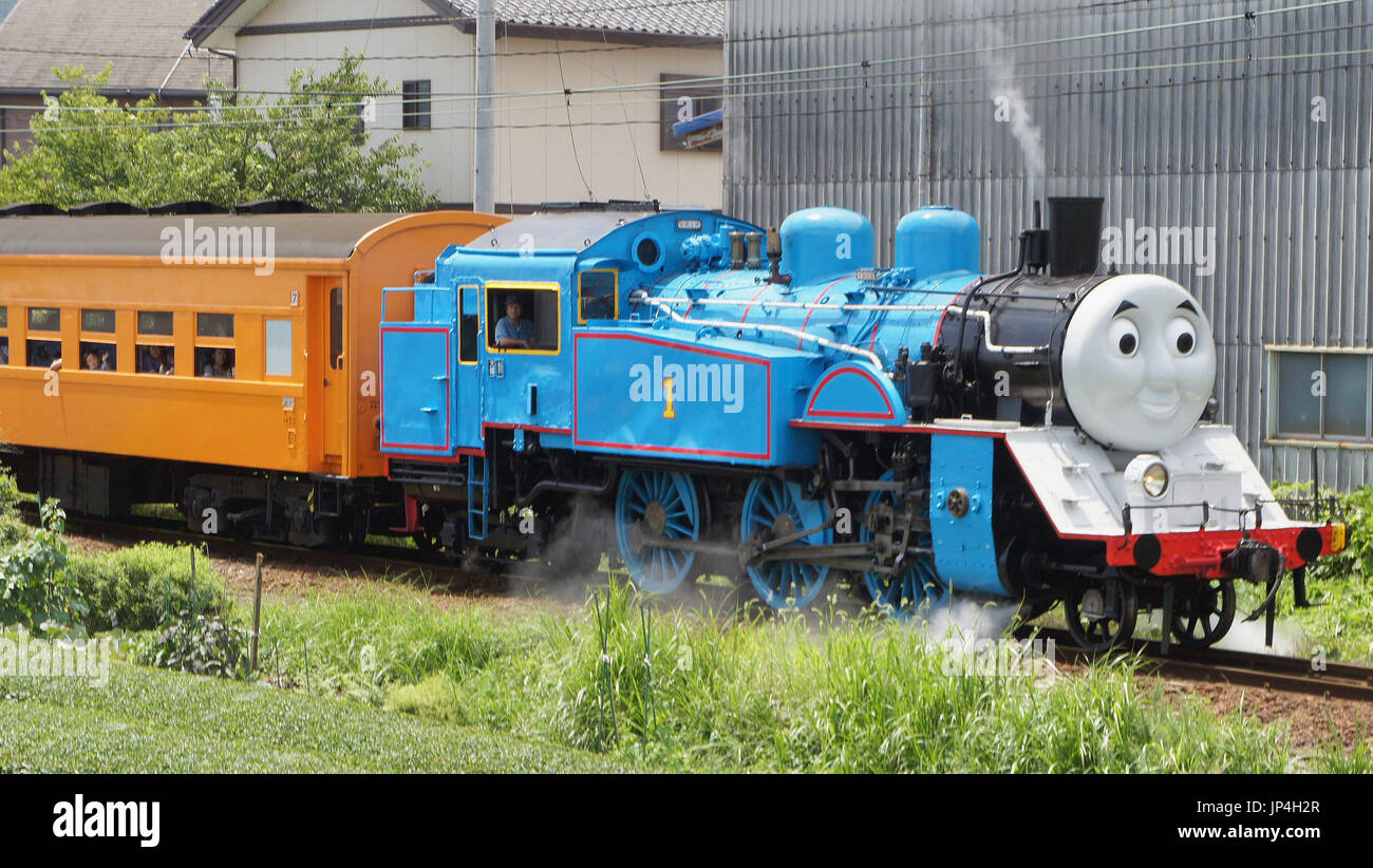 SHIMADA, Japan - A full-size Thomas the Tank Engine runs on the Oigawa ...