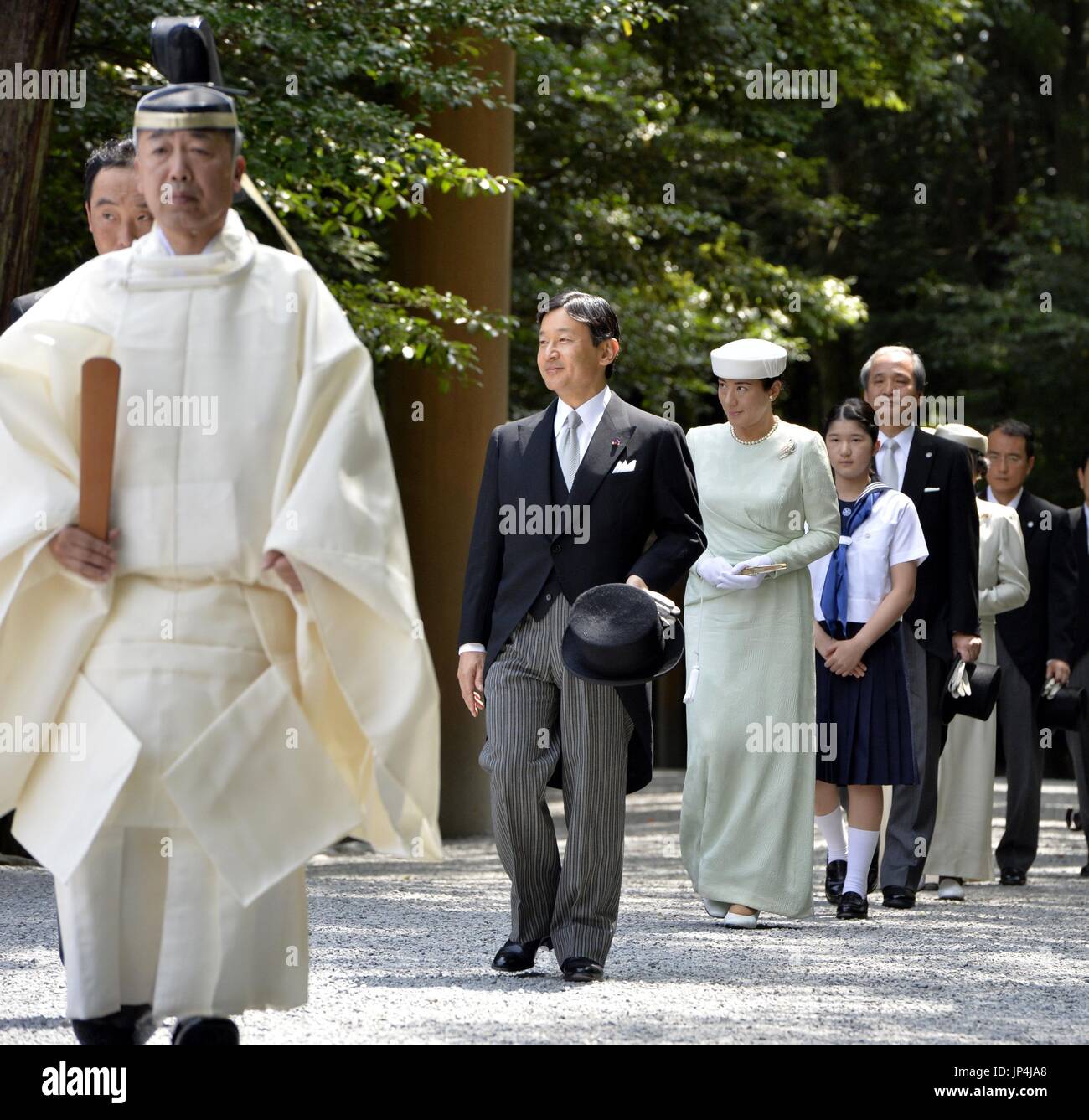 ISE, Japan - Japanese Crown Prince Naruhito (2nd from L), his wife ...