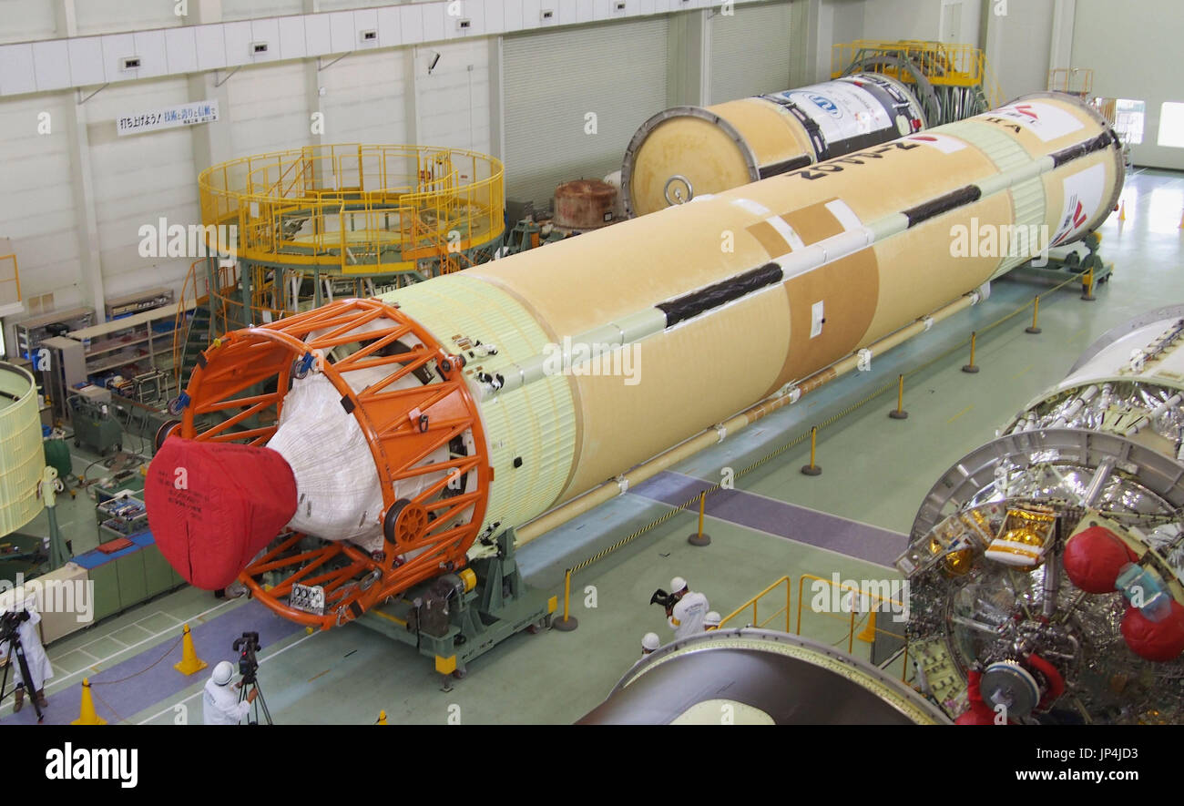 NAGOYA, Japan - An airframe of the H2A No. 25 rocket, soon to be loaded ...