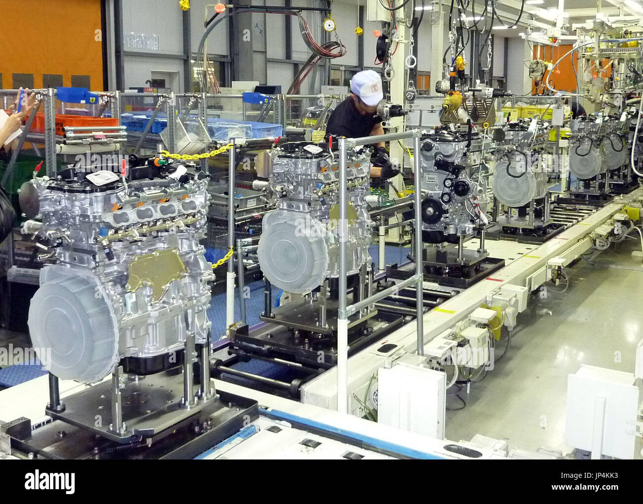 KANDA, Japan - A turbocharged engine production line for the new Lexus ...