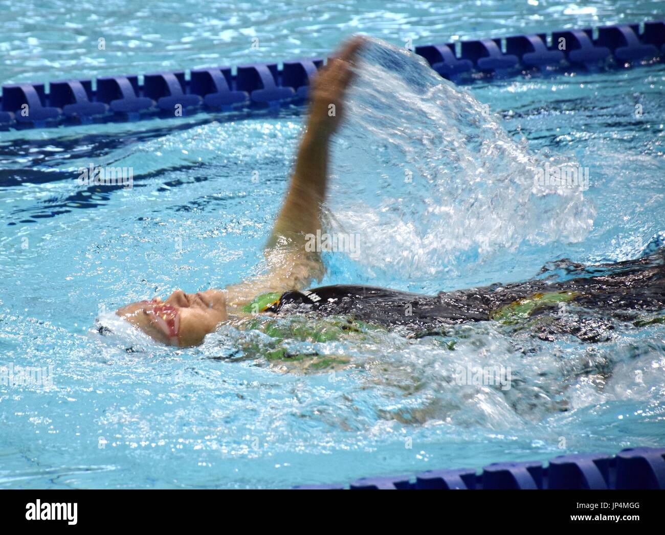 TOKYO, Japan - Japanese swimmer Mieko Nagaoka swims in the women's 50 ...