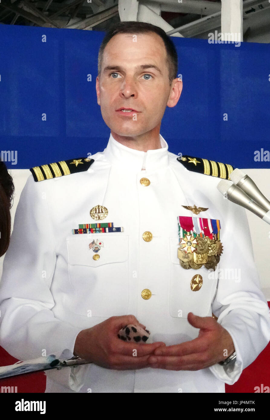 YOKOHAMA, Japan - Capt. John Bushey, new commander of the U.S. Navy's ...