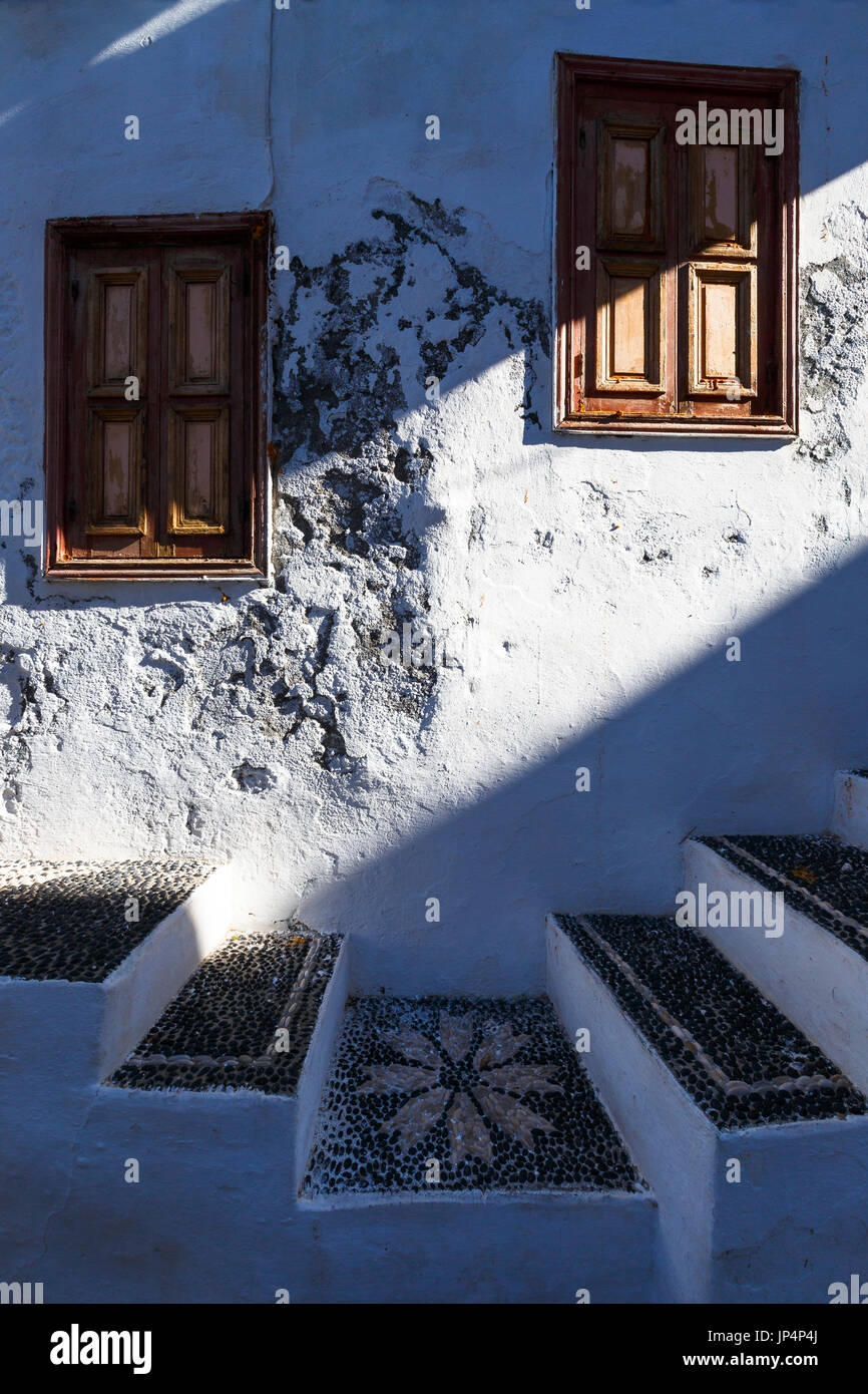 Detail of an old building in Mandraki village on Nisyros island in ...