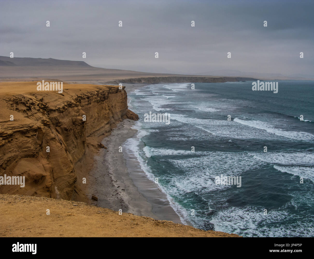 The coast of Paracas National Reserve in Peru Stock Photo - Alamy