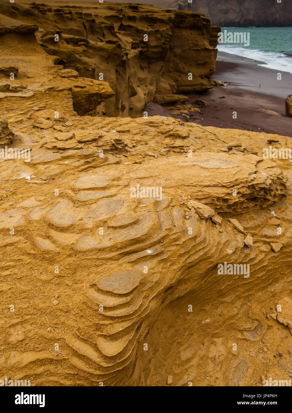 The coast of Paracas National Reserve in Peru Stock Photo - Alamy