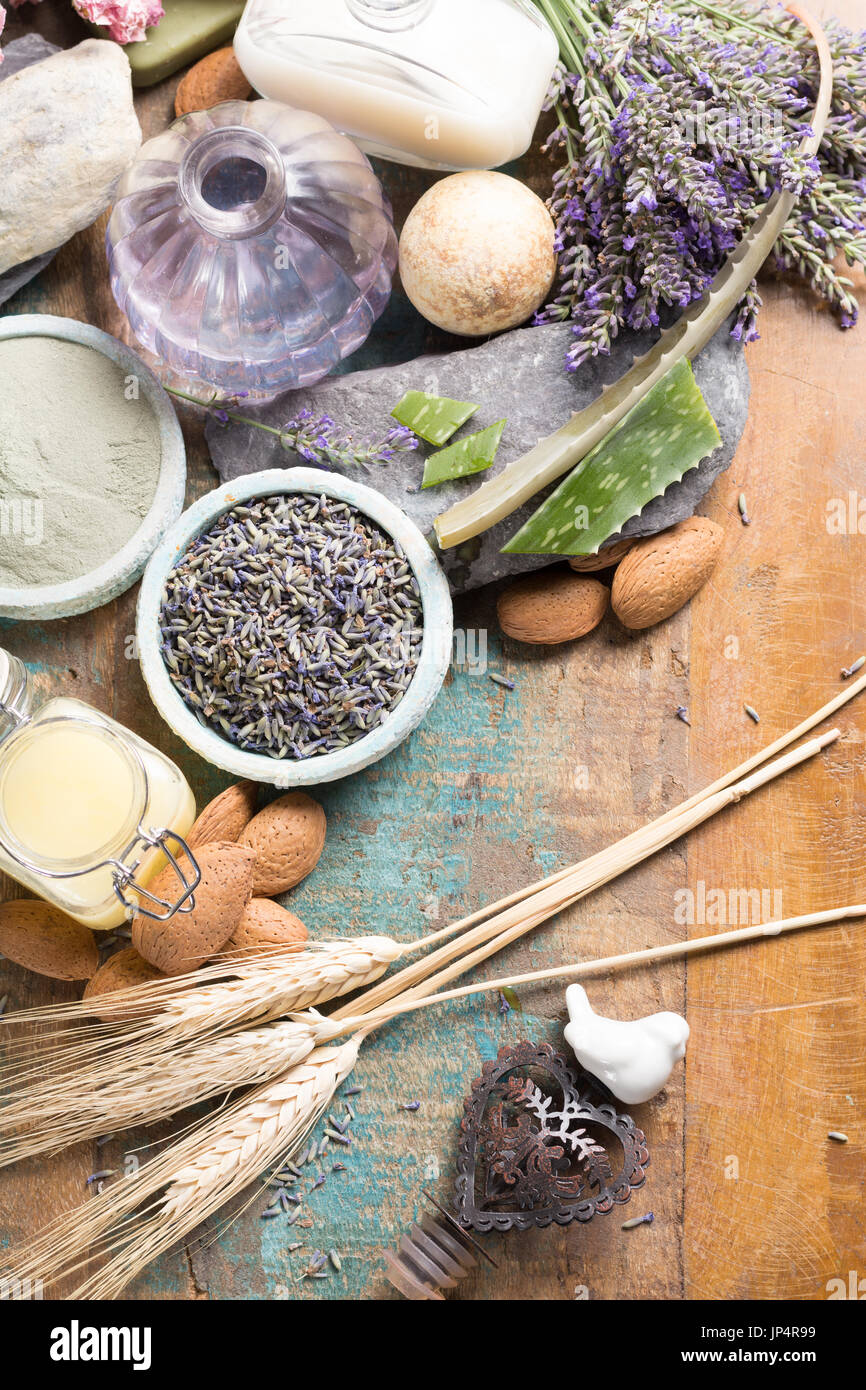 Nature cosmetics, handmade preparation with essential oils and ancient ...