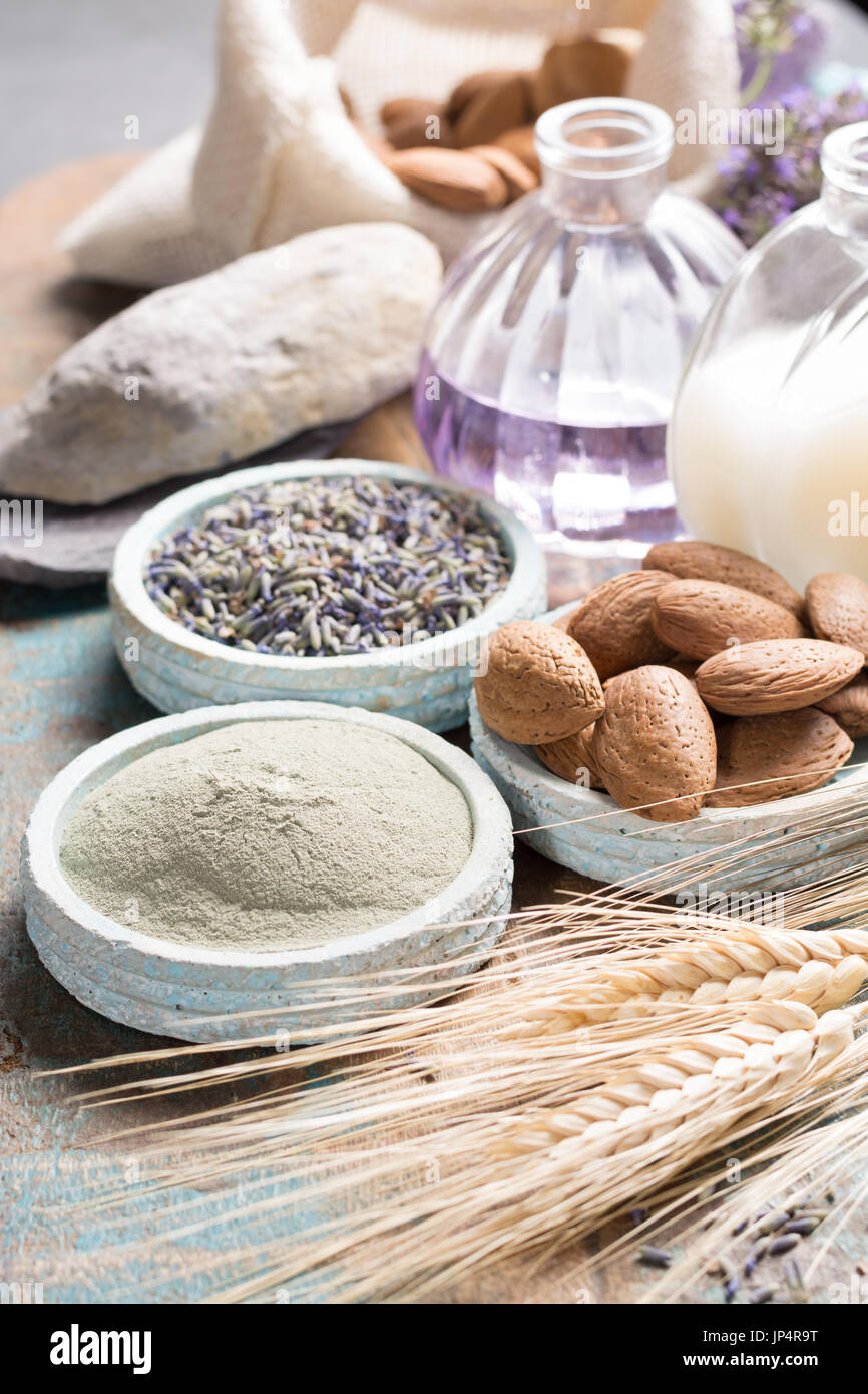 Nature cosmetics, handmade preparation with essential oils and ancient ...