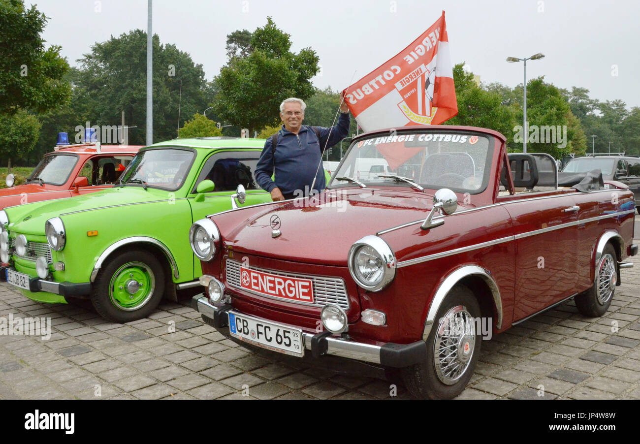 COTTBUS, Germany - An enthusiast of Trabant, a former East German car ...