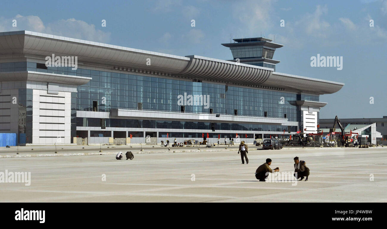 PYONGYANG, North Korea - Construction of the second terminal at ...
