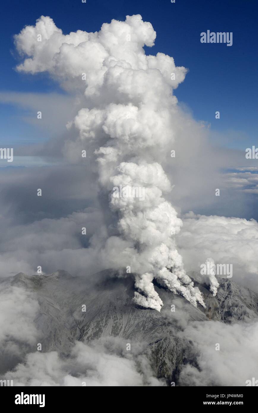 TOKYO, Japan - Photo taken from a Kyodo News airplane shows columns of ...
