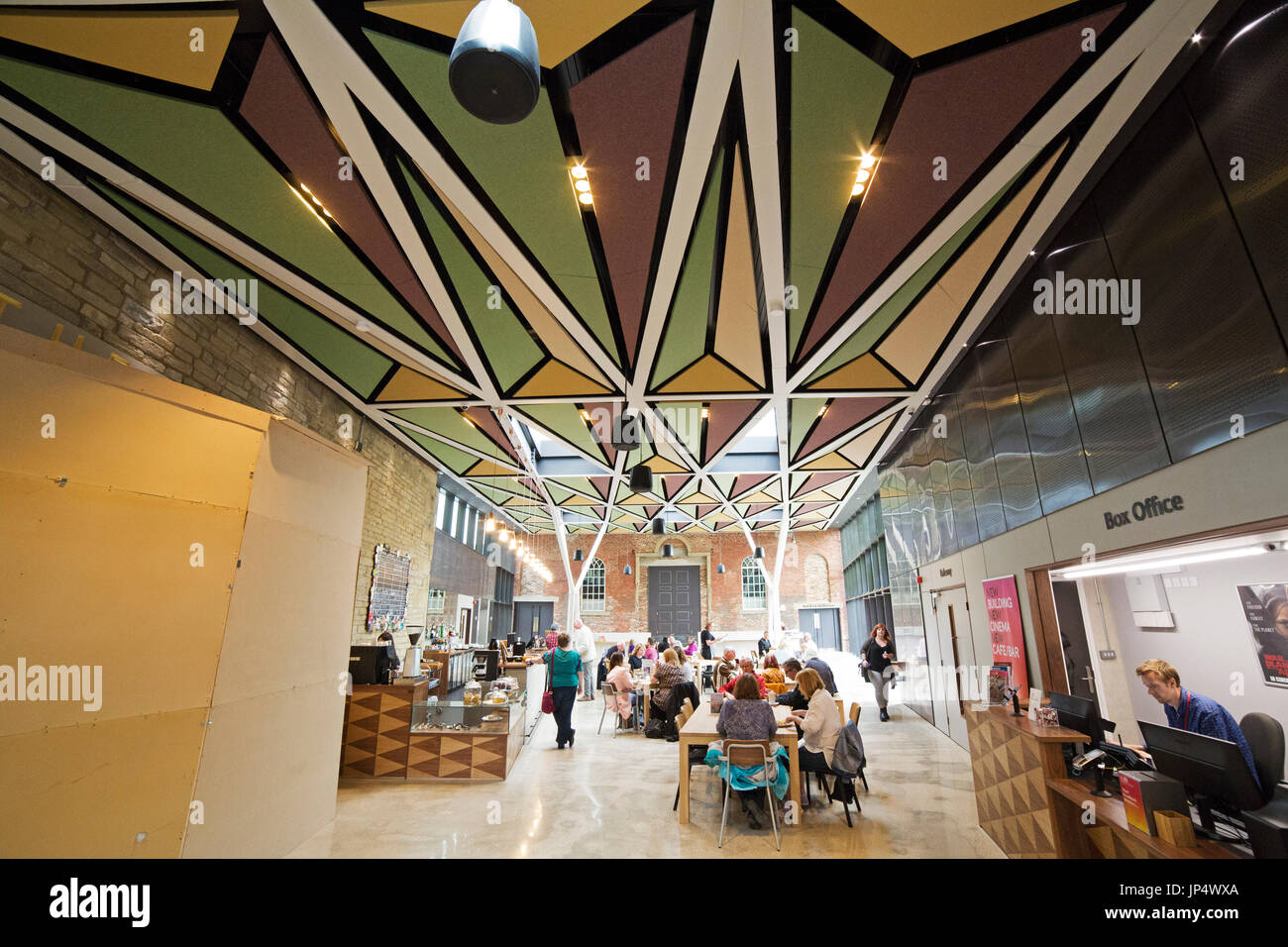Cafe at the Square Chapel Arts Centre in Halifax, England. The ...
