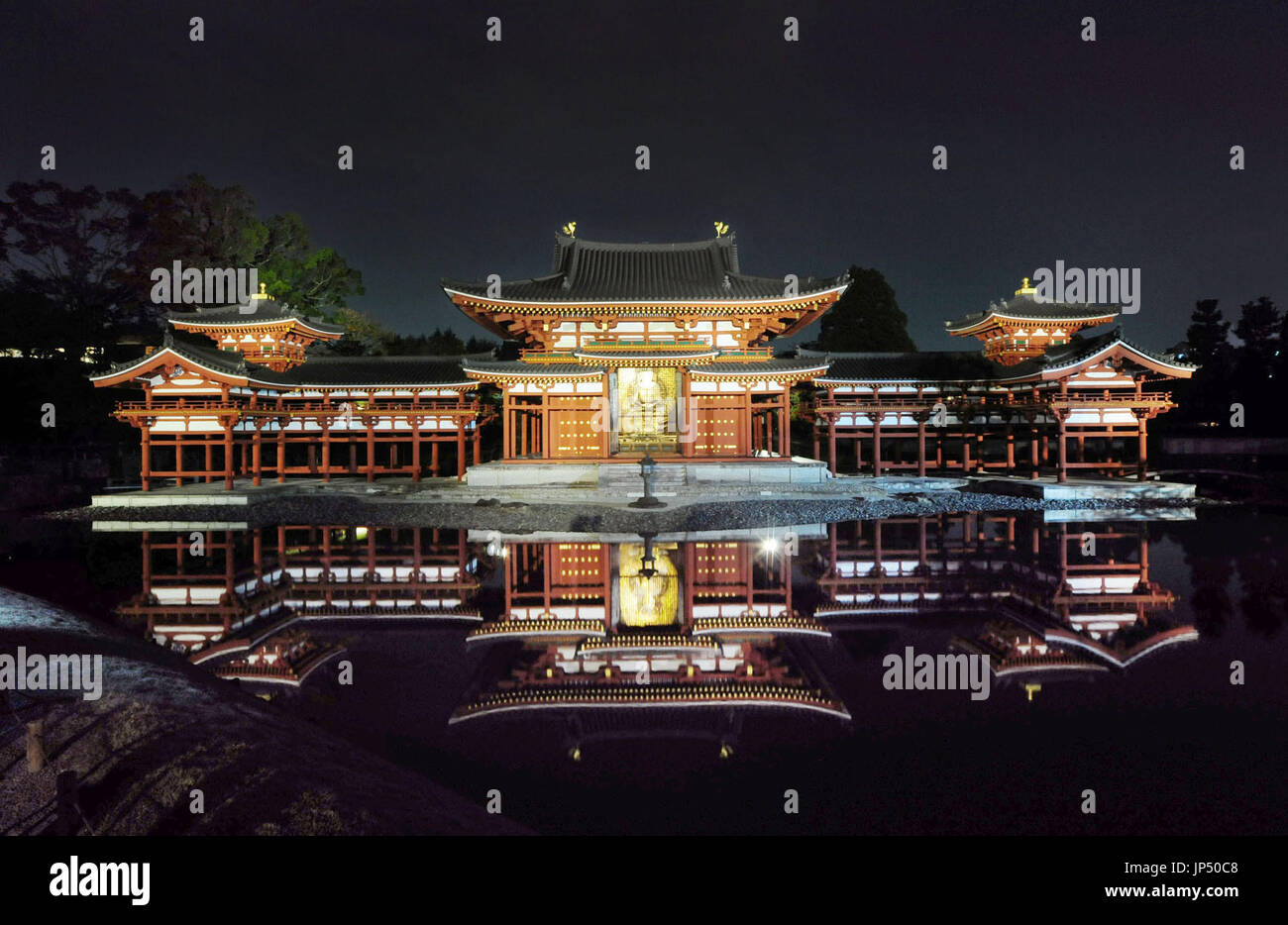 KYOTO, Japan - The renovated Phoenix Hall of Byodoin, a Buddhist temple ...