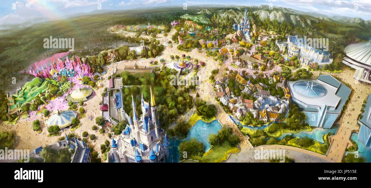 TOKYO, Japan - Oriental Land Co. unveils the aerial image of an ...