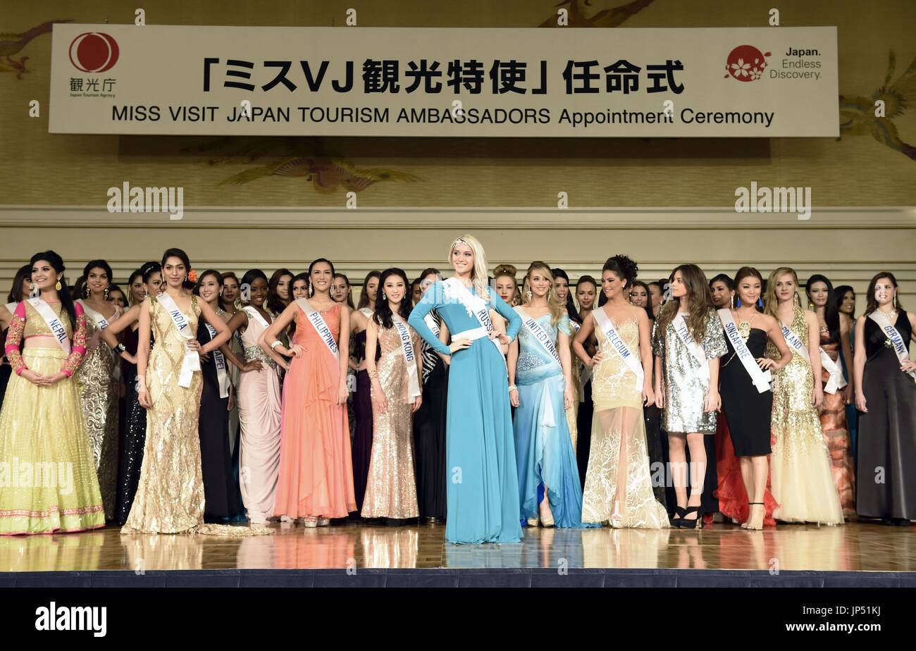 TOKYO, Japan - A total of 73 contestants in the Miss International ...
