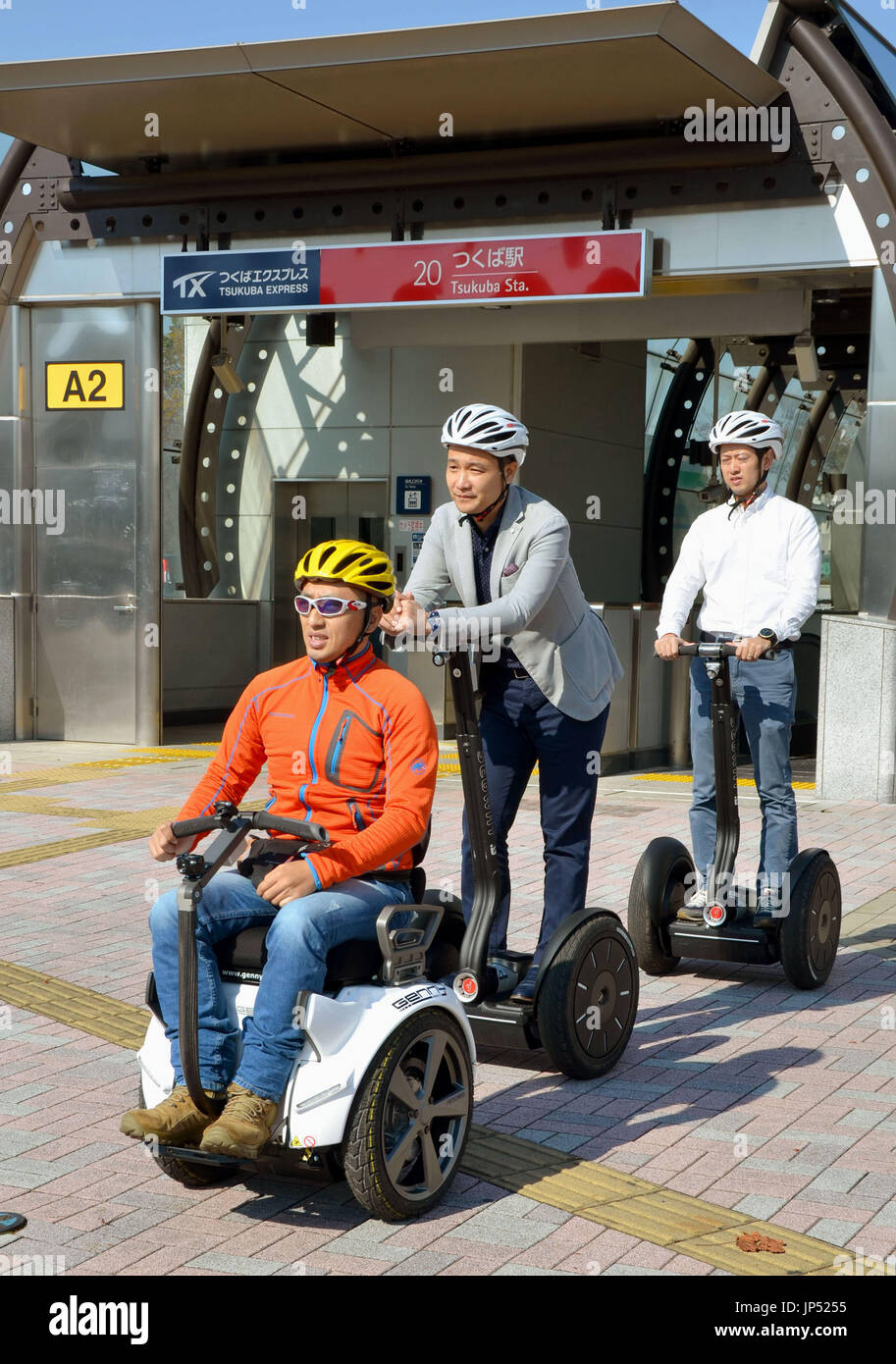 TSUKUBA, Japan - A wheelchair-type vehicle based on Segway technology ...
