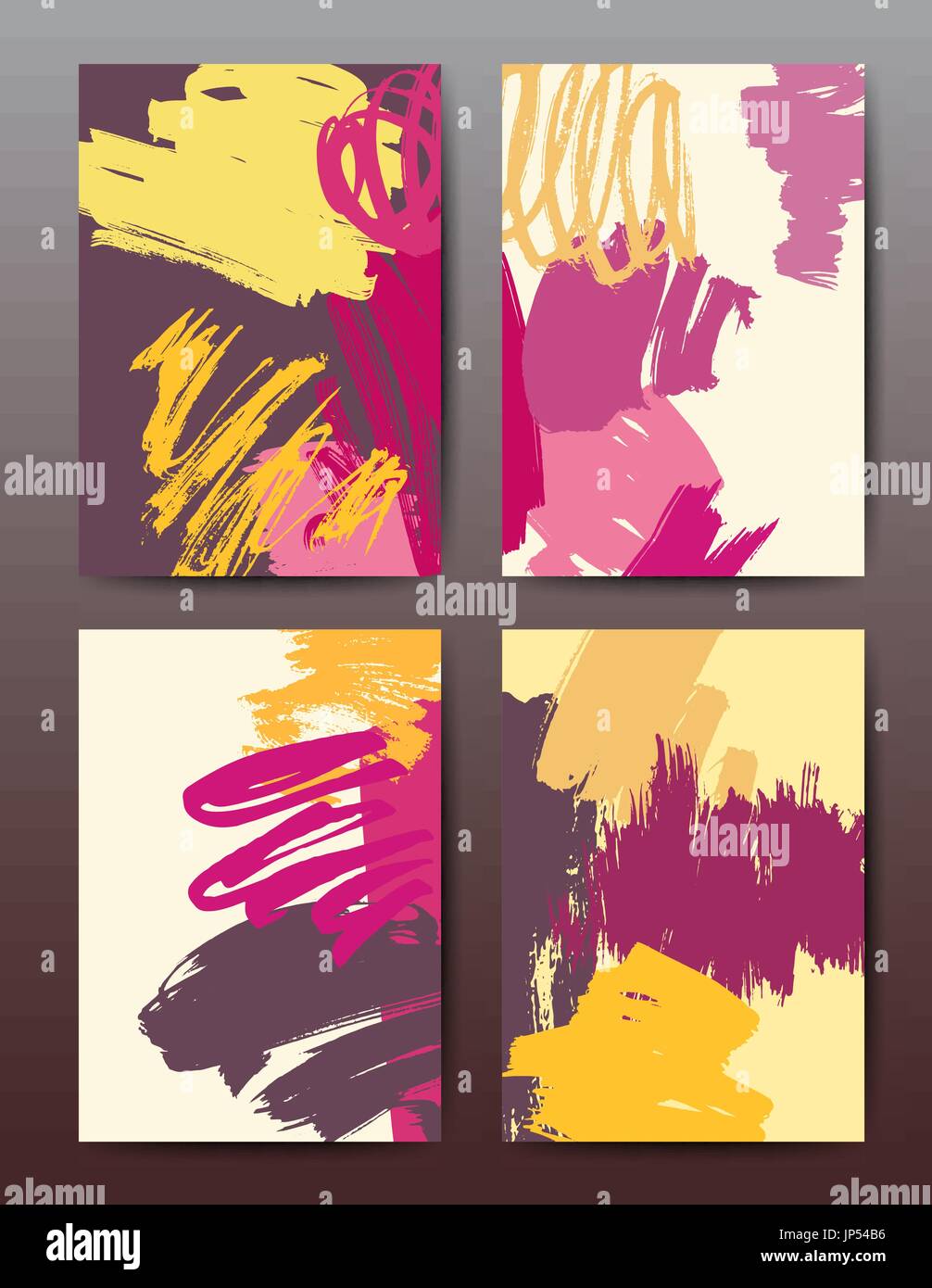 Modern brush vector postcard template Stock Vector Image & Art - Alamy