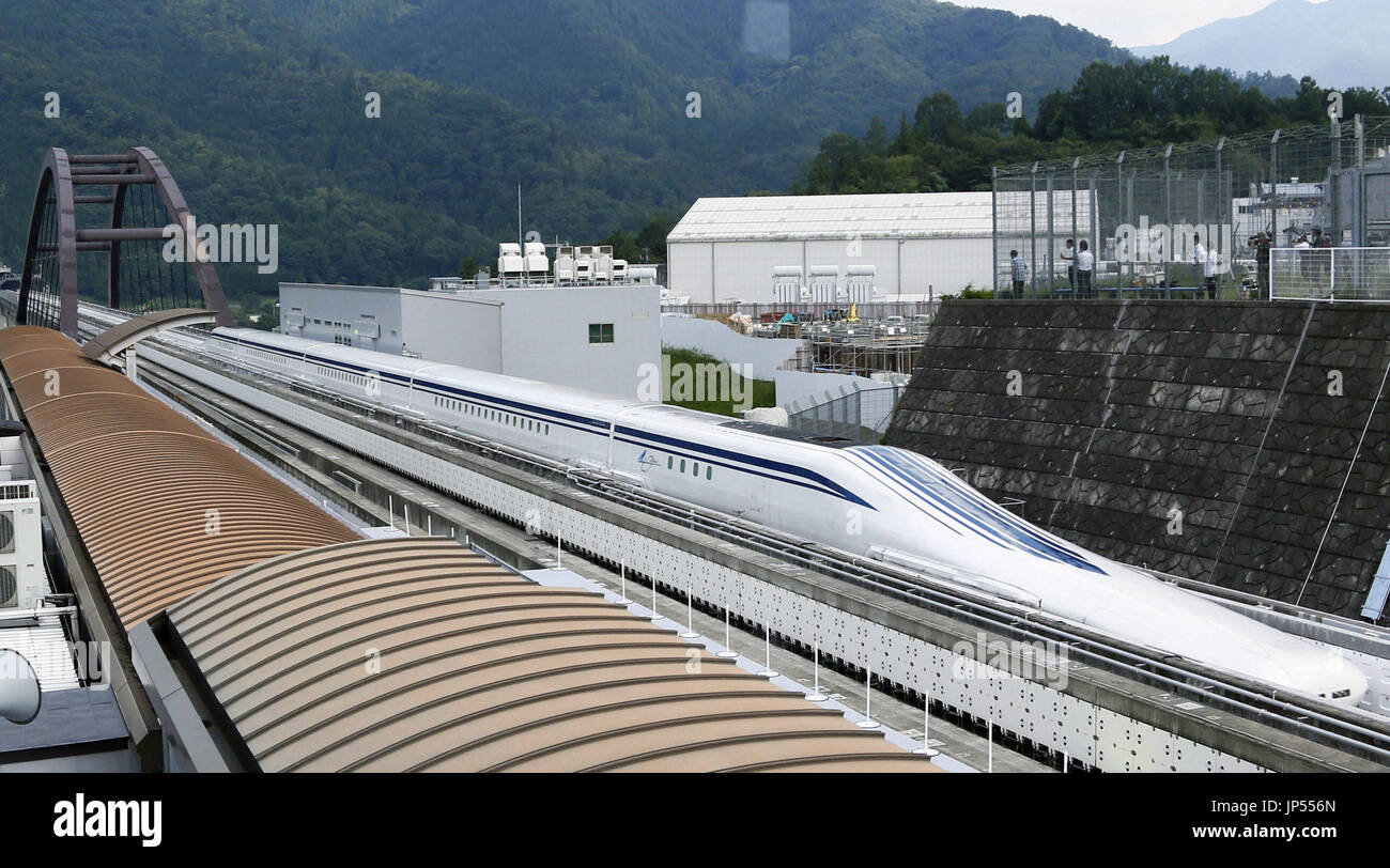 TSURU, Japan - Central Japan Railway Co. unveils a plan in Tokyo on Aug ...