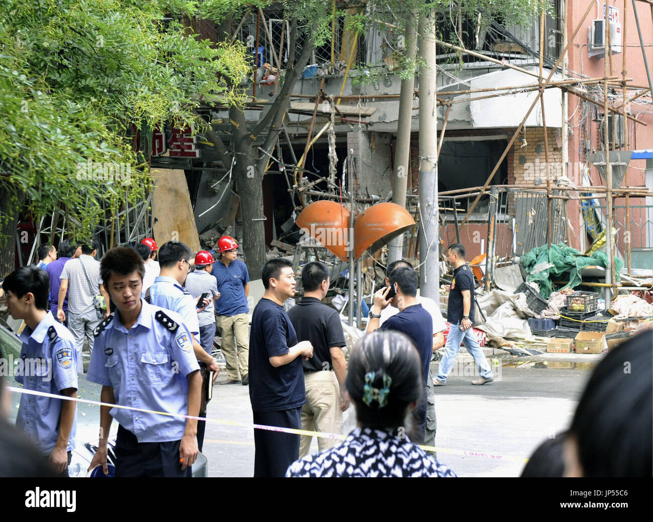 BEIJING, China - The site of a fatal explosion at an apartment building ...