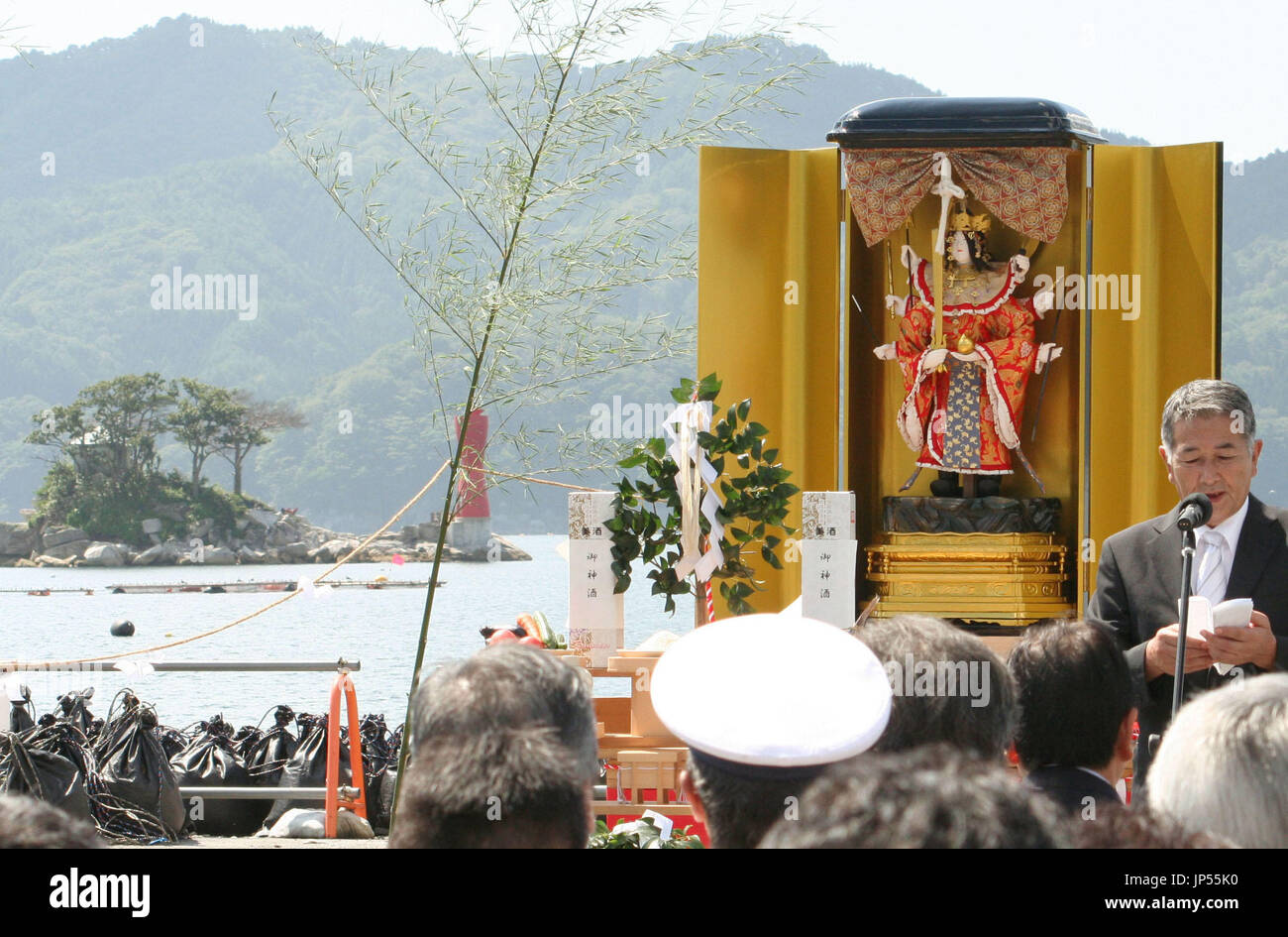 MORIOKA, Japan - The statue of "Benzaiten," a Japanese goddess ...