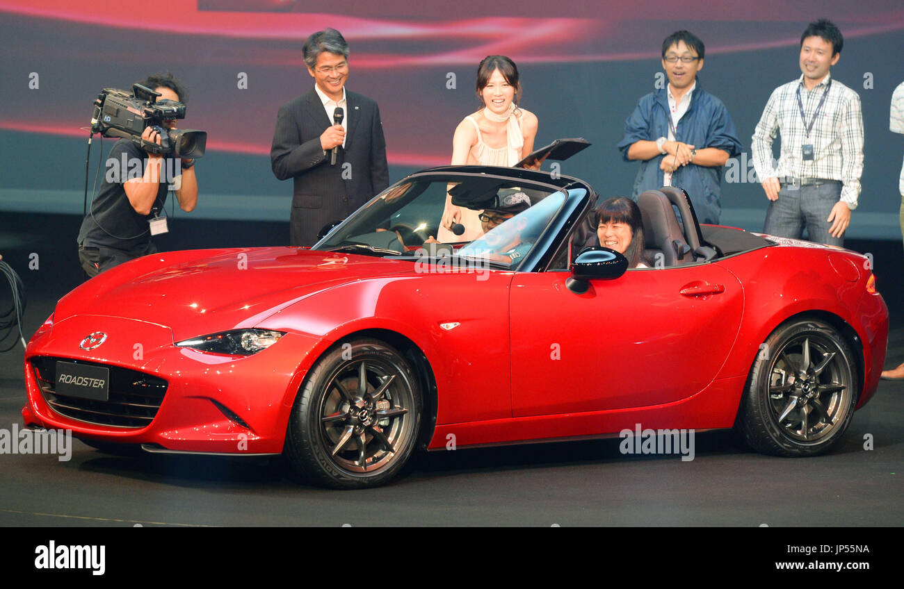 URAYASU, Japan - Mazda Motor Corp. unveils its fourth-generation MX-5 ...