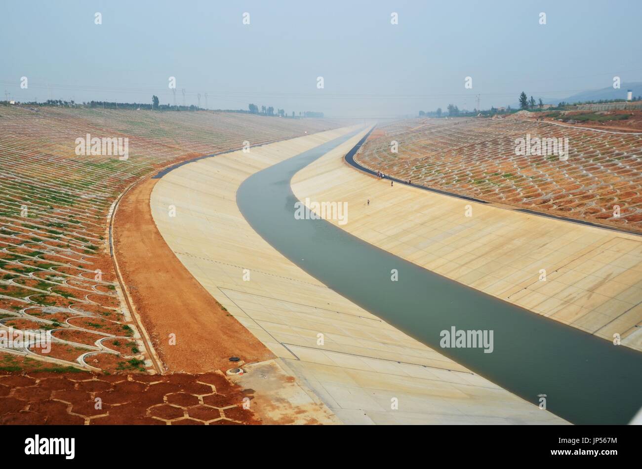 BEIJING, China - A water intake canal for the central route of the ...
