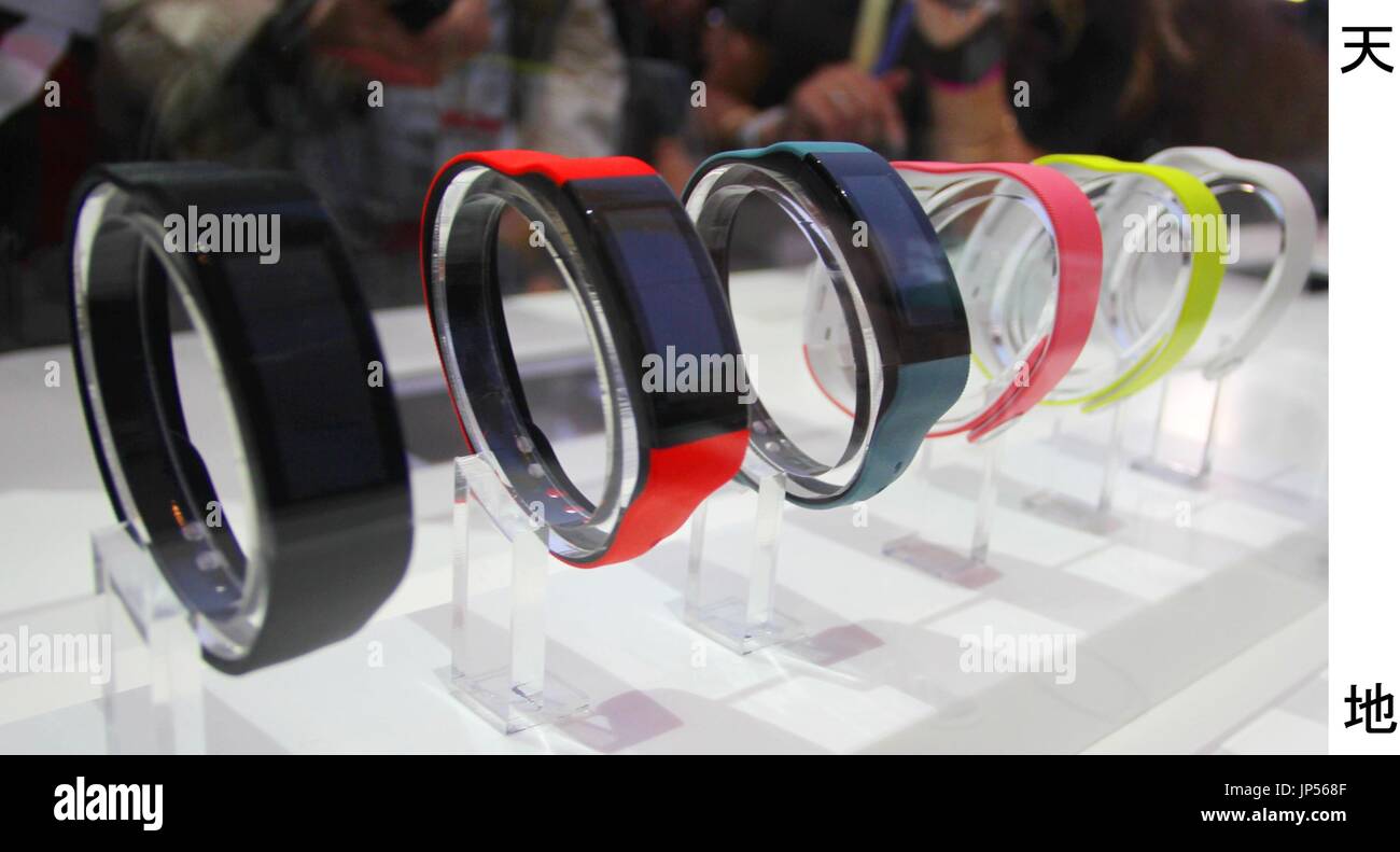 BERLIN, Germany - Sony Corp. unveils a "SmartBand Talk" wearable device ...
