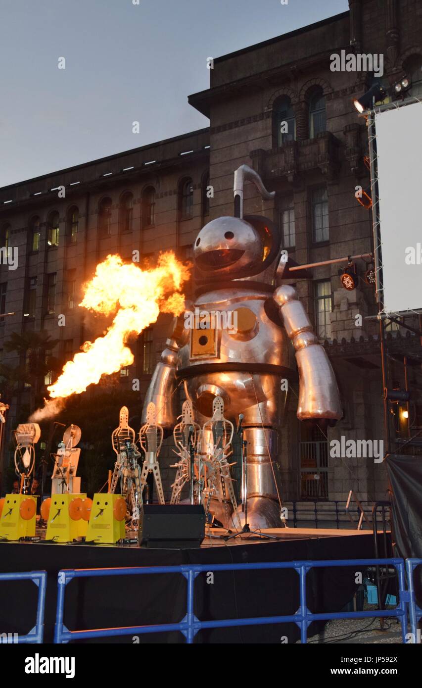 KYOTO, Japan - A gigantic robot appears at the square in front of the ...