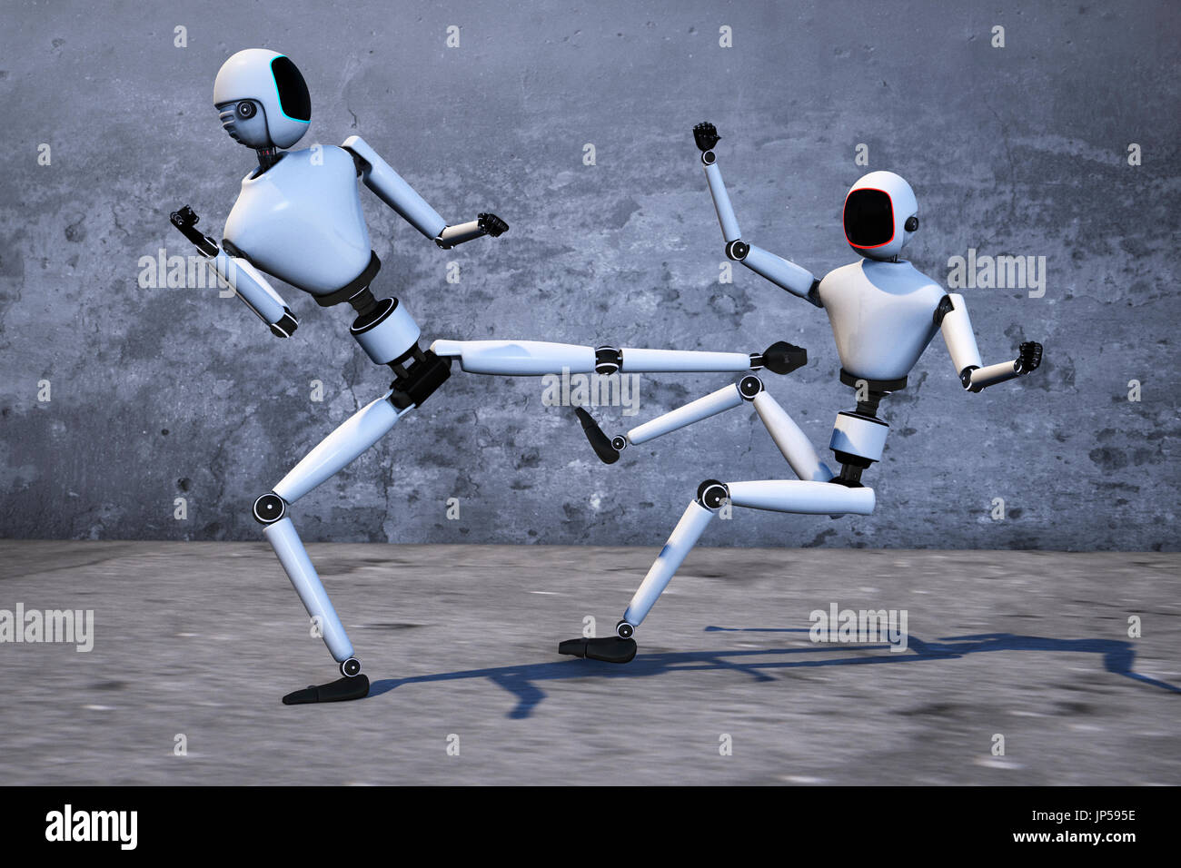 A robot combat scene and martial arts Stock Photo - Alamy