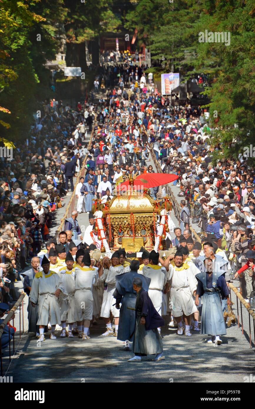 UTSUNOMIYA, Japan - A grand procession of men dressed in samurai ...