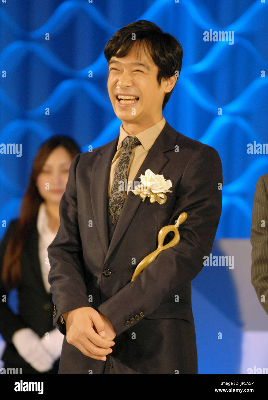 TOKYO, Japan - Actor Masato Sakai wears a broad smile as the serial TV ...