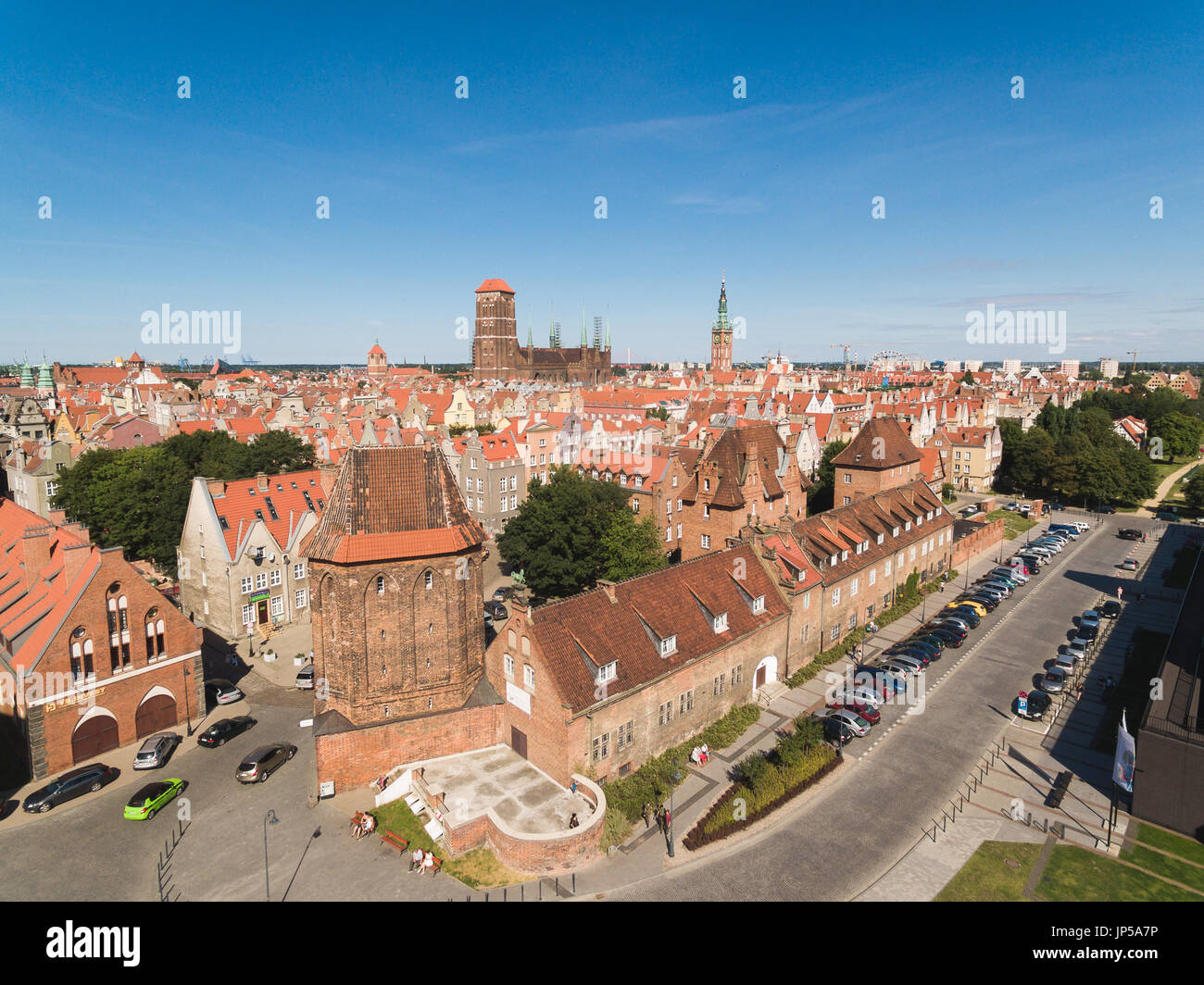Aerial view of the old town of Gdansk, Poland Stock Photo - Alamy
