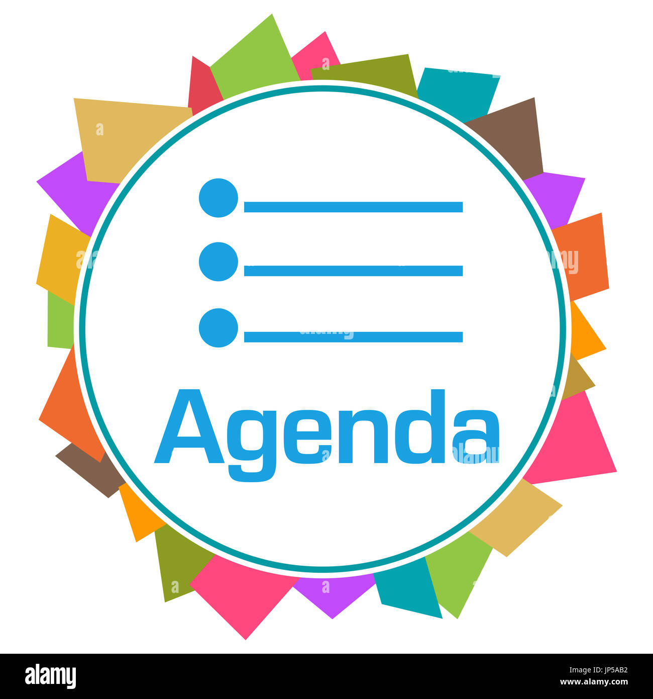 Agenda Colorful Random Shapes Circle Stock Photo - Alamy