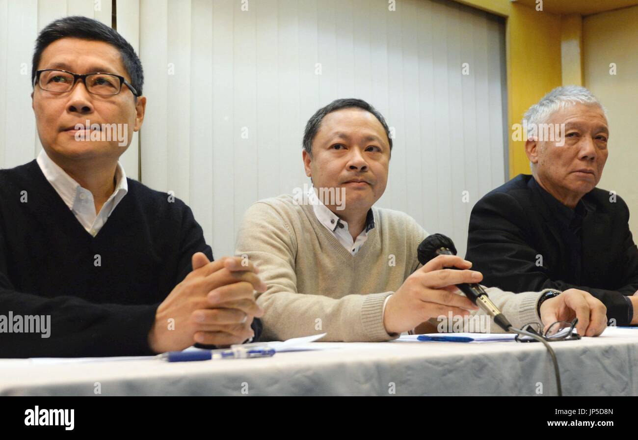 HONG KONG, China - (From L) Chan Kin-man, a scholar, Benny Tai, a law ...