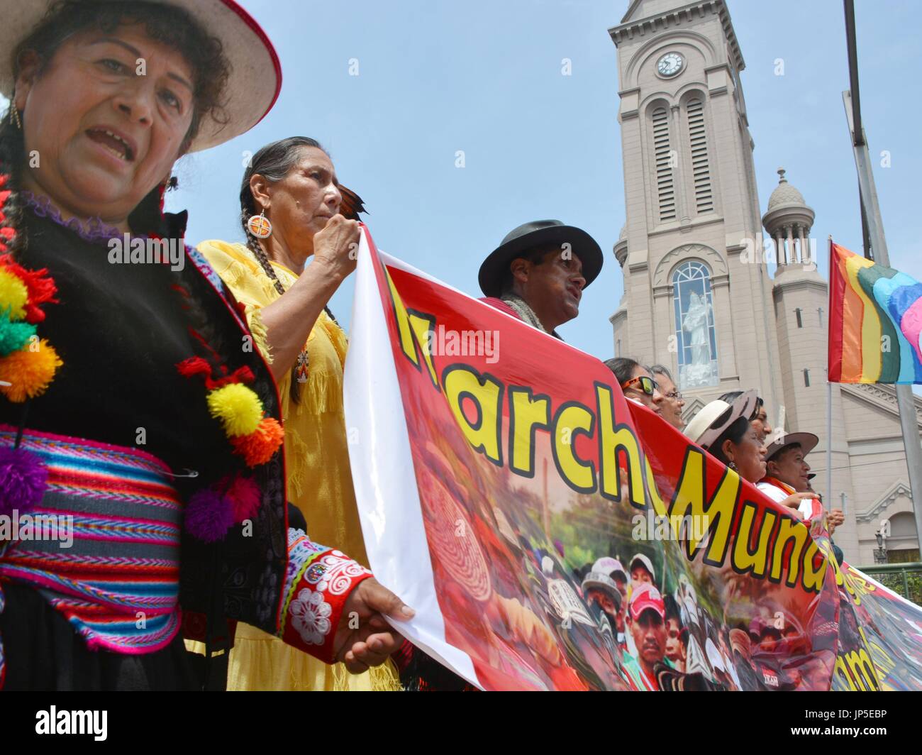 LIMA, Peru - The "People's Climate March" is held in Lima, Peru, on Dec ...